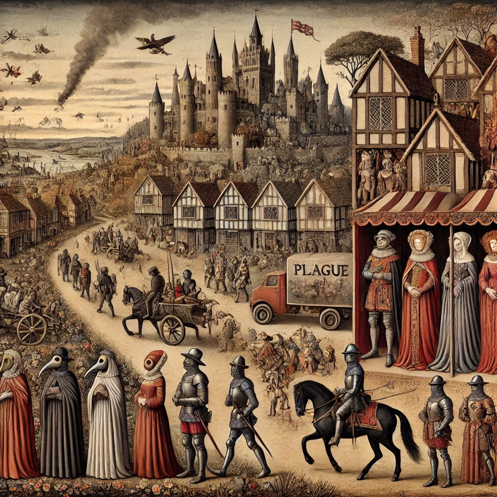 history of England 1300s : Plague, War & Fashion